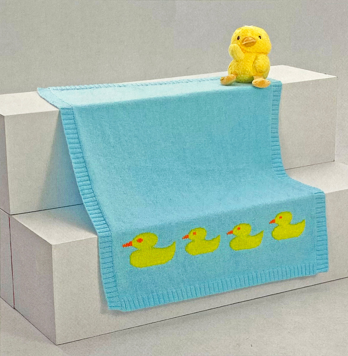 NEW Knitting Pattern: Baby Blanket with Ducks Motif in DK Yarn ...